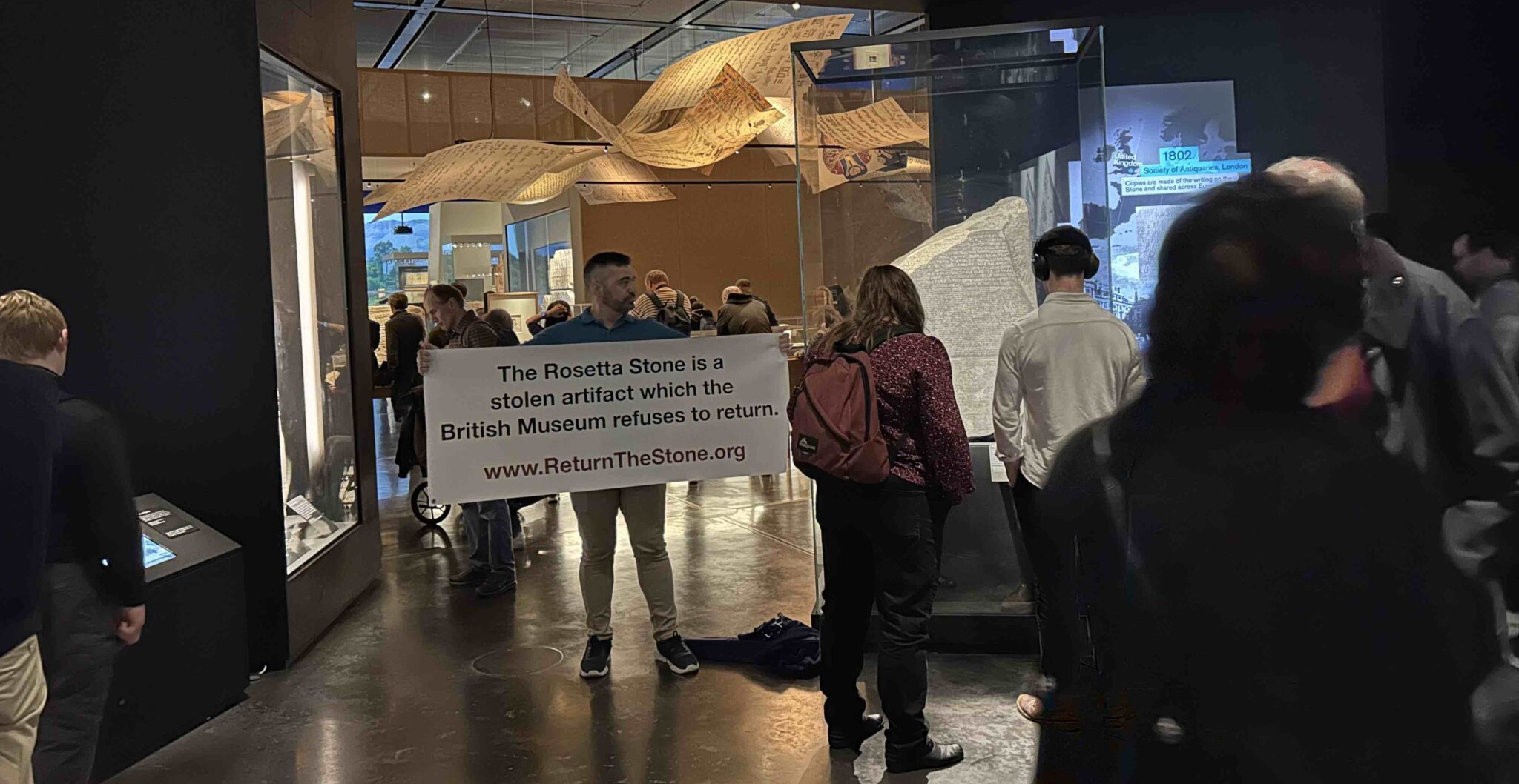 Campaign founder conducts first-ever protest inside the British Museum ...